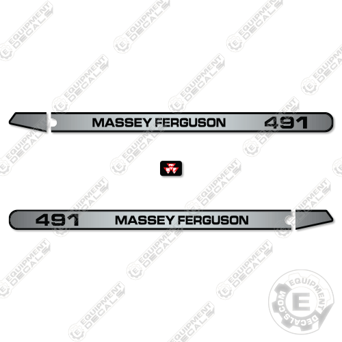 Fits Massey Ferguson 491 Tractor Decal Kit - NO CAB – Equipment Decals