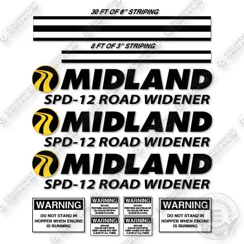 Midland SPD-12 Road Widener Decal Kit – Equipment Decals