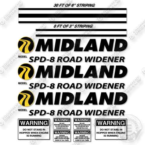 Midland SPD-8 Road Widener Decal Kit – Equipment Decals