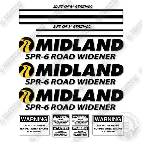 Midland SPR-6 Road Widener Decal Kit – Equipment Decals