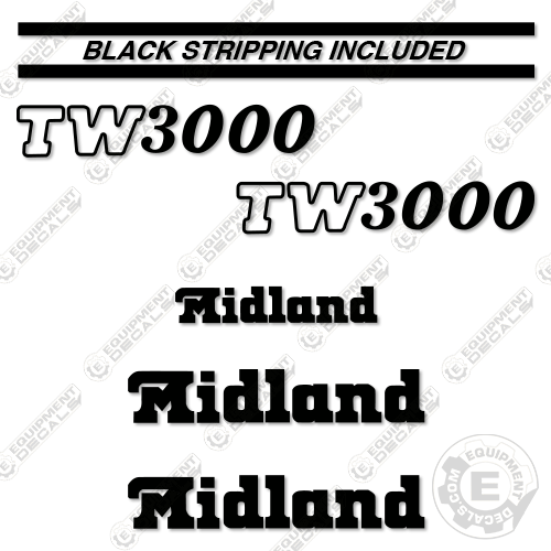 Midland TW3500 Decal Kit Hopper – Equipment Decals