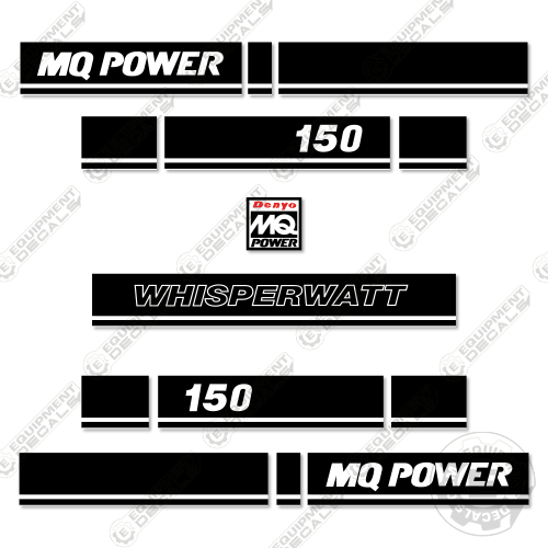 Fits Multiquip MQ Power Whisperwatt 150 Decal Kit Generator – Equipment ...
