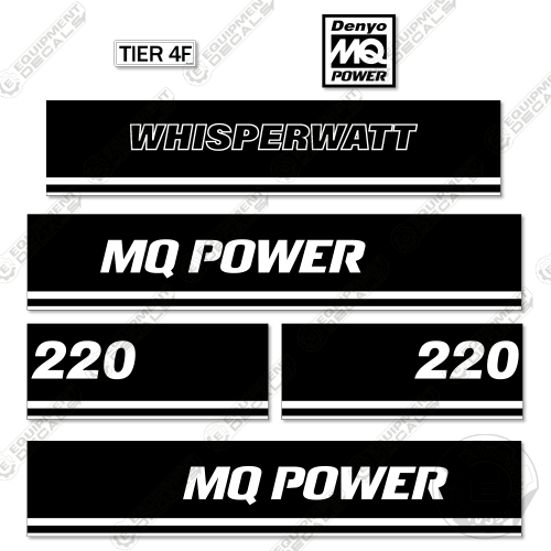 Fits Multiquip Whisperwatt 220 Decal Kit Generator - NEWER STYLE ...