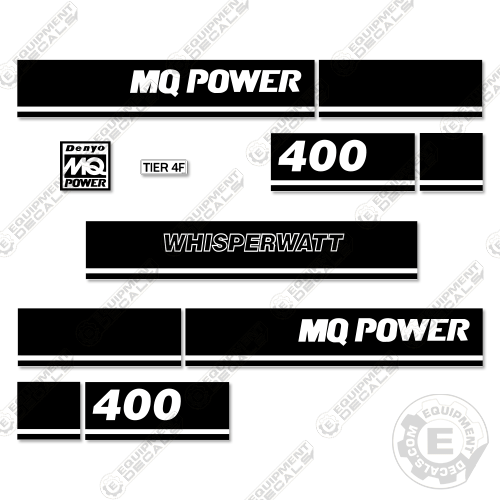 Fits Multiquip Whisperwatt 400 Decal Kit Generator – Equipment Decals