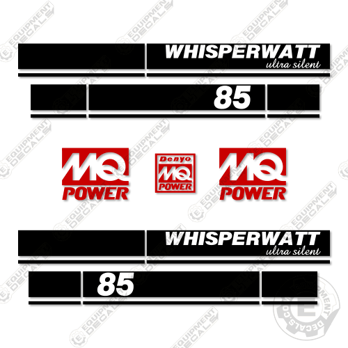 Fits Multiquip Whisperwatt 85 Decal Kit Generator – Equipment Decals