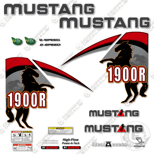 Fits Mustang 1900R Decal Kit Skid Steer – Equipment Decals