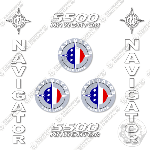 Fits Navigator RT-5500 Piggy Back Forklift Decal Kit – Equipment Decals