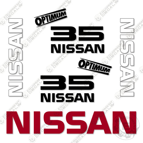Fits Nissan 35 Optimum Decal Kit Forklift – Equipment Decals