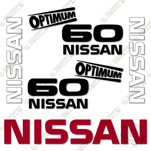Fits Nissan 60 Optimum Decal Kit Forklift – Equipment Decals