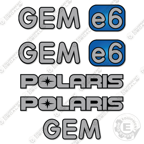Fits Gem E6 Decal Kit Electric Vehicle – Equipment Decals