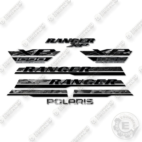 Polaris Ranger 1000 XP Premium 2026 Decal Kit UTV - Custom Black Bark ...
