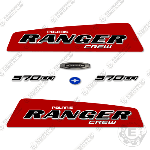 Fits Polaris Ranger 570 EFI CREW Decal Kit Utility Vehicle (RED ...