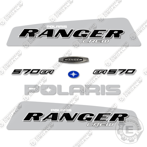 Fits Polaris Ranger 570 EFI CREW Decal Kit Utility Vehicle (Nardo Grey ...