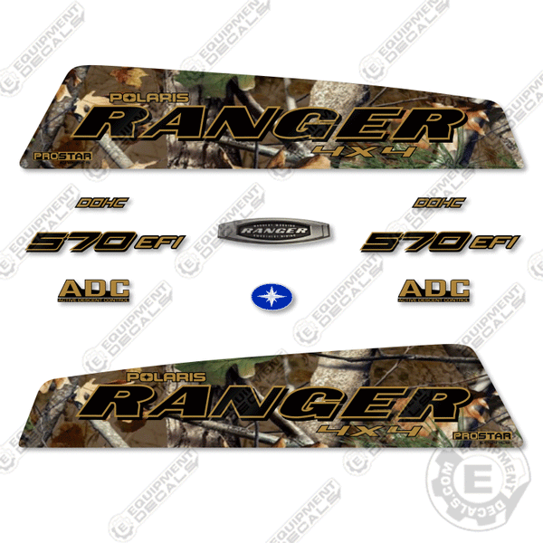 Fits Polaris Ranger 570 EFI Decal Kit Utility Vehicle - Pursuit Camo ...