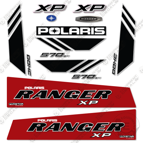 Fits Polaris Ranger 570 XP Decal Kit Utility Vehicle RED - 2016 ...
