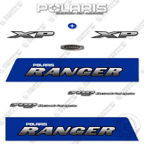 Fits Polaris Ranger 700 XP Twin Decal Kit UTV (2008) BLUE – Equipment ...