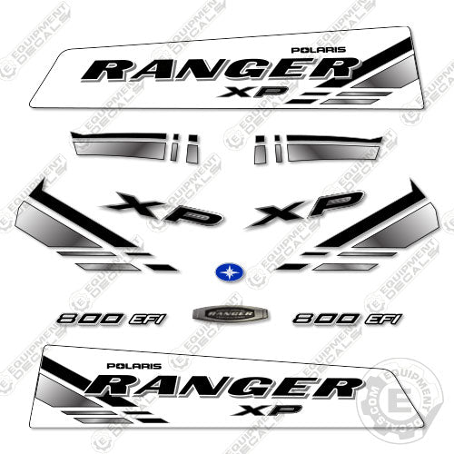 Fits Polaris Ranger 800 EFI XP Decal Kit Utility Vehicle (WHITE ...