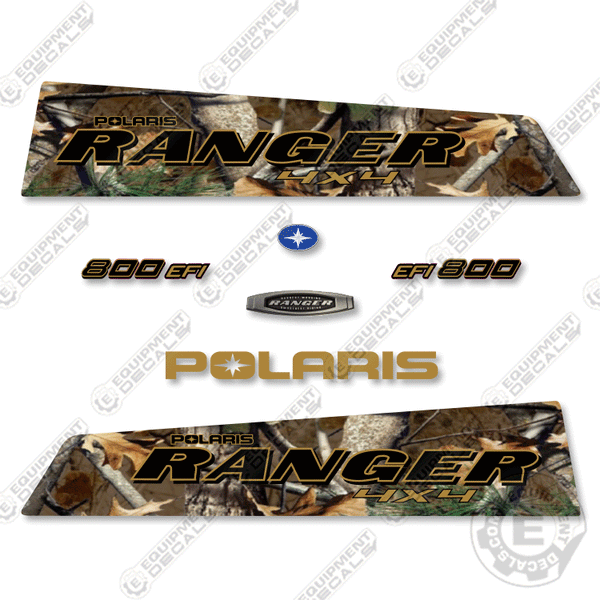 Fits Polaris Ranger 800 4x4 Decal Kit UTV - Pursuit Camo – Equipment Decals