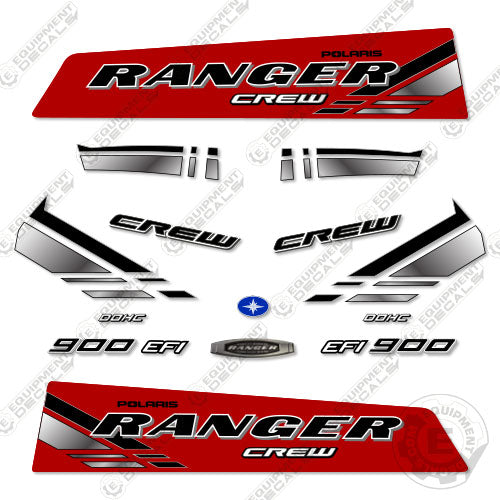 Fits Polaris Ranger 900 EFI Crew Decal Kit Utility Vehicle (RED ...