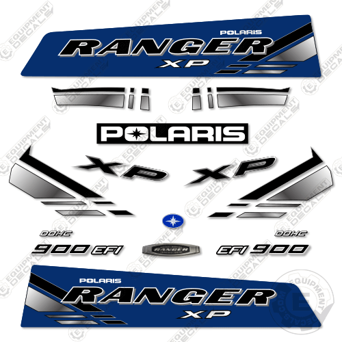 Fits Polaris Ranger 900 EFI XP Blue Decal Kit Utility Vehicle ...