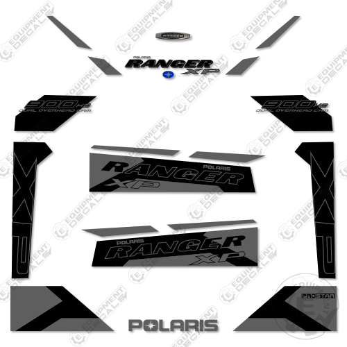Fits Polaris Ranger 900 XP HO Decal Kit - 2015 White Lightning Gunmeta ...