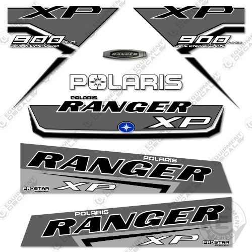 Fits Polaris Ranger 900 XP EPS Decal Kit - 2017 - CUSTOM SILVER/GREY ...