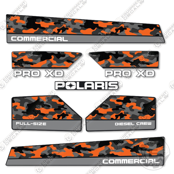 Fits Polaris Commercial Pro XD Full-Size Crew Decal Kit UTV - Diesel ...