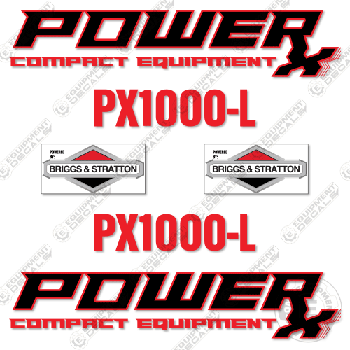 Fits PowerX PX1000-L Decal Kit Mini Dumper – Equipment Decals