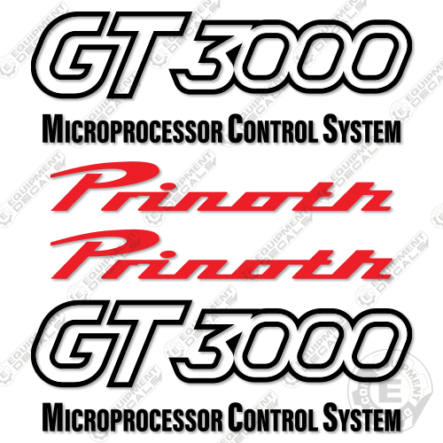 Fits Prinoth GT3000 Decal Kit Crane – Equipment Decals