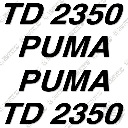 Fits Puma 2350 Belly Dump Trailer Decal Kit – Equipment Decals