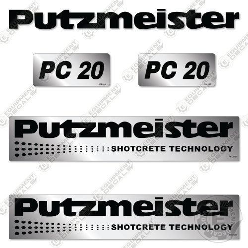 Fits Putzmeister PC20 Decal Kit Concrete Pump – Equipment Decals