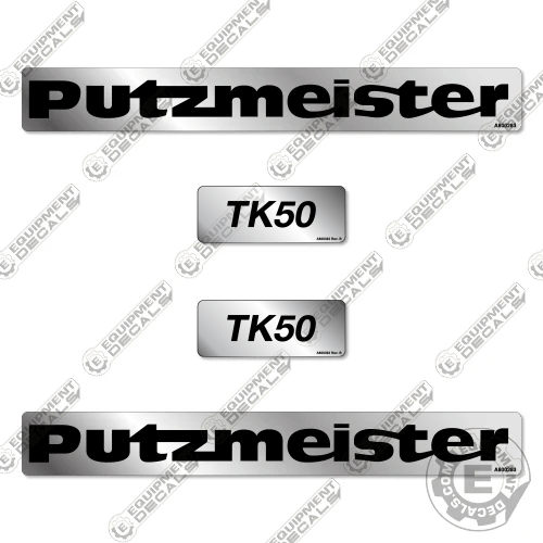 Fits Putzmeister TK50 Decal Kit Trailer Pump – Equipment Decals
