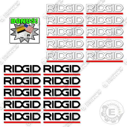 Fits Ridgid Logo Decal Kit Toolbox 11.5" Wide (Set of 20) – Equipment ...
