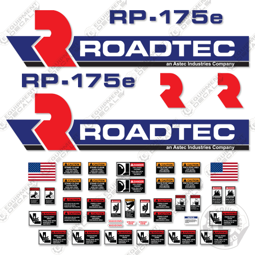 Fits Roadtec RP-175E Decal Kit Asphalt Paver – Equipment Decals