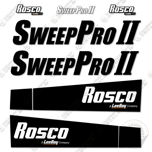 Fits Rosco Sweep Pro II Decal Kit Street Sweeper – Equipment Decals