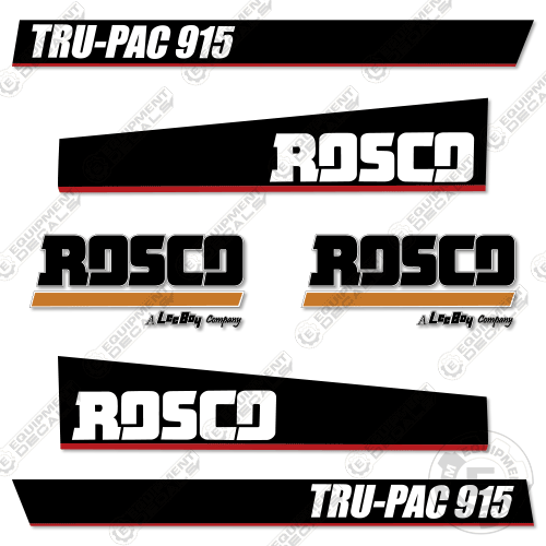 Fits Rosco TRU-PAC 915 Decal Kit Compactor - BLACK – Equipment Decals
