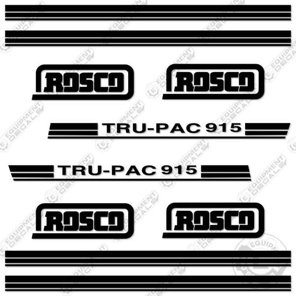 Fits Rosco TRU-PAC 915 Decal Kit Roller - Old Style – Equipment Decals