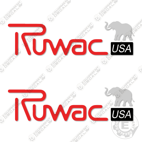 Fits Ruwac Industrial Vacuum Logo (Set of 2) – Equipment Decals