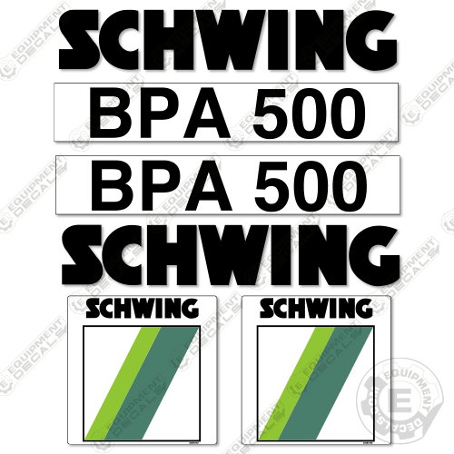 Fits Schwing BPA500 Decal Kit Trailer Pump – Equipment Decals