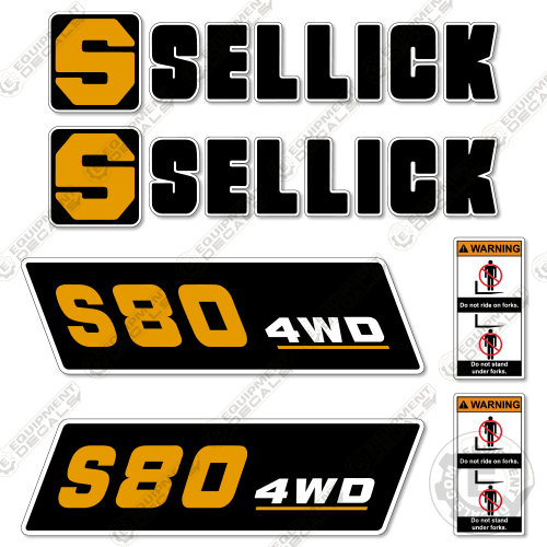 Fits Sellick S80 Decal kit Forklift – Equipment Decals