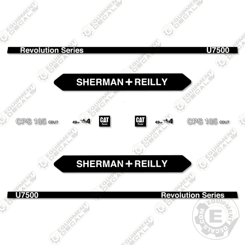 Fits Sherman Reilly U7500 Decal Kit Cable Puller – Equipment Decals