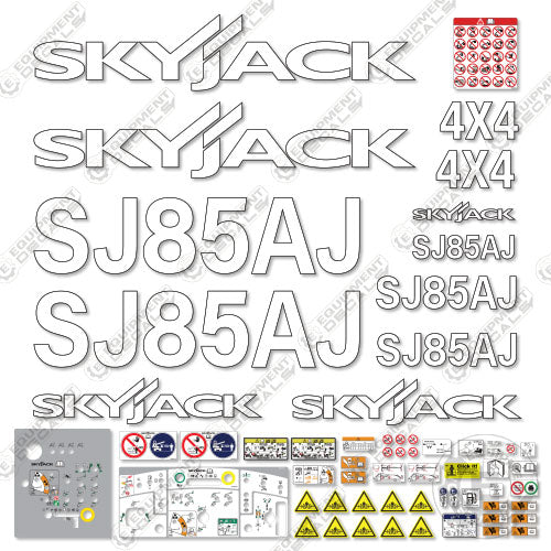 Fits SkyJack SJ85AJ Decal Kit Boom Lift – Equipment Decals