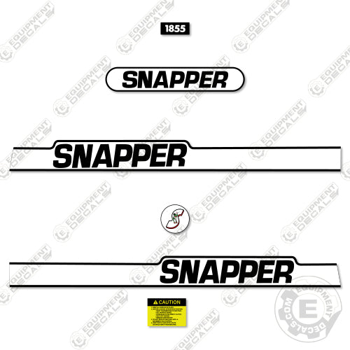 Fits Snapper 1855 Decal Kit Riding Mower – Equipment Decals