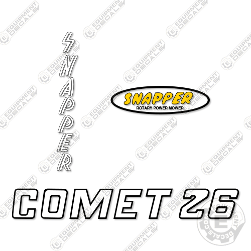 Fits Snapper Comet 26 Decal Kit Riding Mower – Equipment Decals