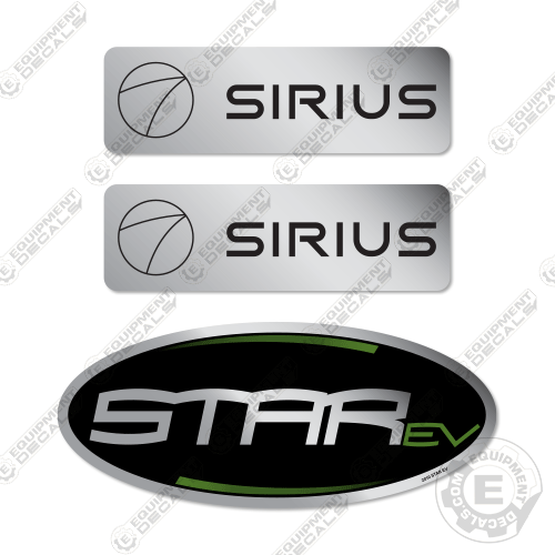 Fits Star EV Sirius Decal Kit Golf Cart – Equipment Decals