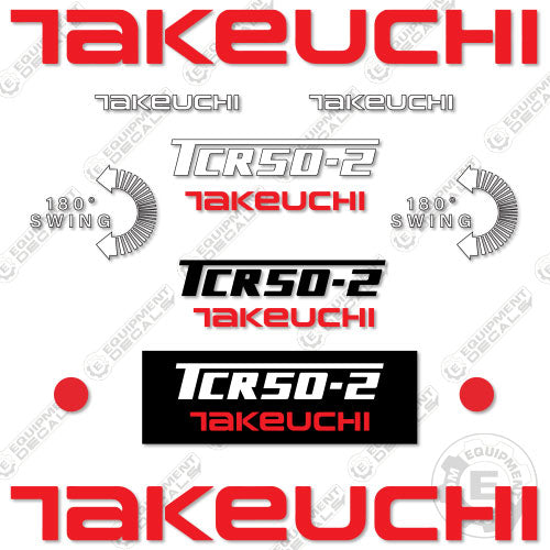 Fits Takeuchi TCR50-2 Decal Kit Crawler Dumper – Equipment Decals