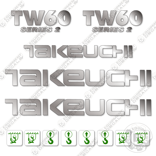 Fits Takeuchi TW60 Series 2 Decal Kit Wheel Loader – Equipment Decals