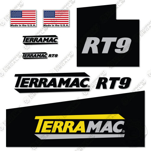 Fits Terramac RT9 Decal Kit Crawler Carrier – Equipment Decals