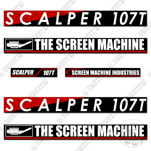 Fits The Screen Machine Scalper 107T Decal Kit – Equipment Decals