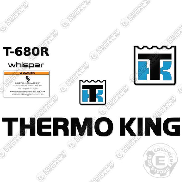 Fits ThermoKing T-680R Decal Kit Trailer Refrigeration Unit – Equipment ...